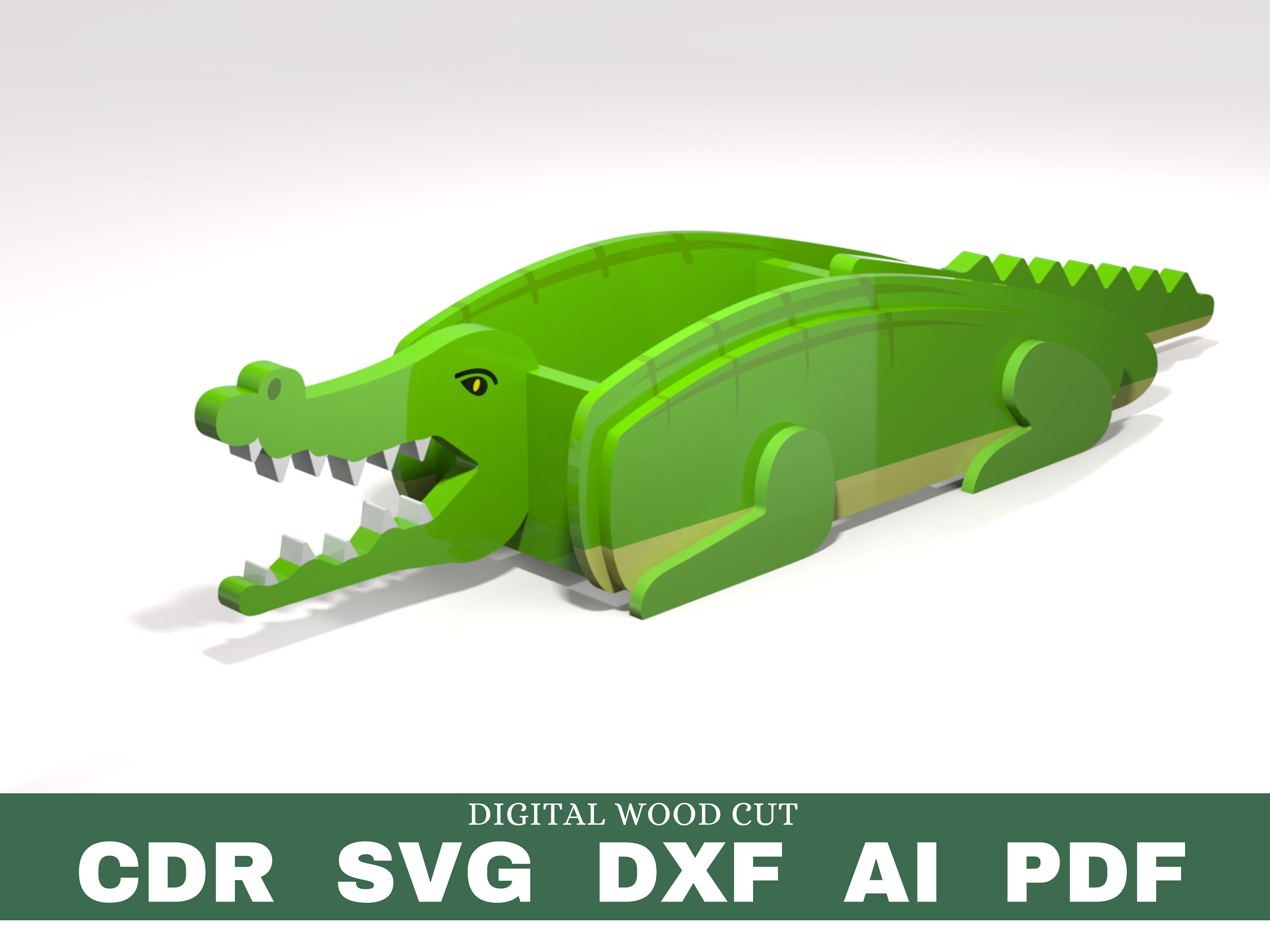 Crocodile Planter Pattern, Wood Planter, Wood Alligator Flower Pot ...