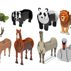 Bundle 70 Animals Planter Pattern, Pack Wood Planter, Wood Pet, Laser ...