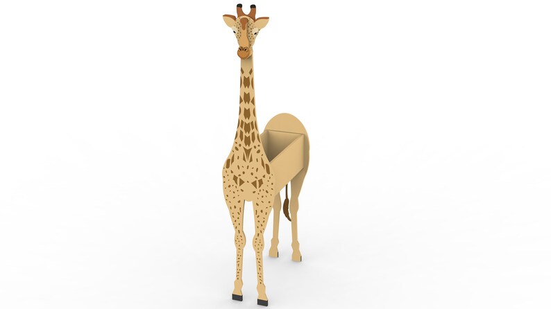 Giraffe Planter Pattern, Wood Planter, Wood Pet, Laser Cutting Digital ...