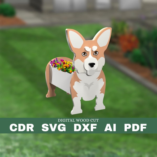 Corgi Planter - Etsy