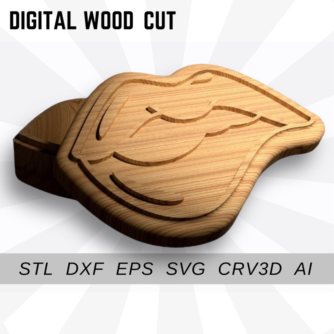 Lips Box Files for CNC and 3D Printer. Jewellery Box Cnc - Etsy