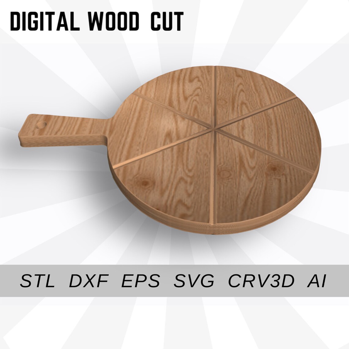 Pizza Tray Files for Cnc and 3D Printer. Plate Cnc Router Stl Dxf EPS ...