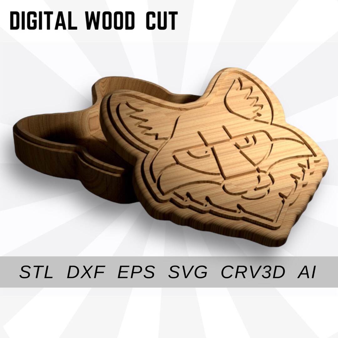 Fox Box Files for CNC and 3D Printer. Cookie Box Cnc Router STL DXF Eps ...