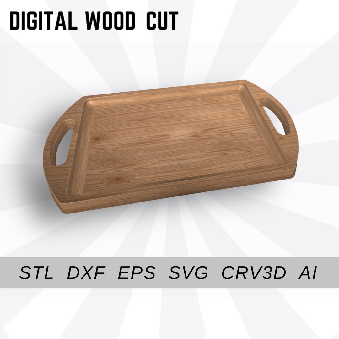 Serving Tray Files for Cnc and 3D Printer. Kitchen Plate Cnc Router Stl ...