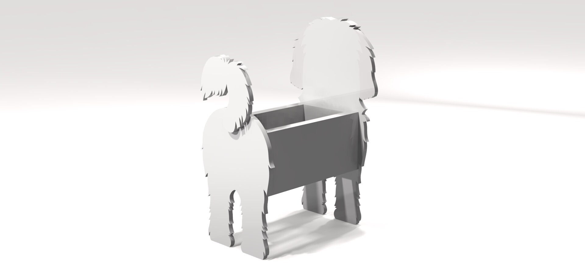 Maltese Planter Pattern, Dog Wood Planter, DIY Garden Ornament Flower ...