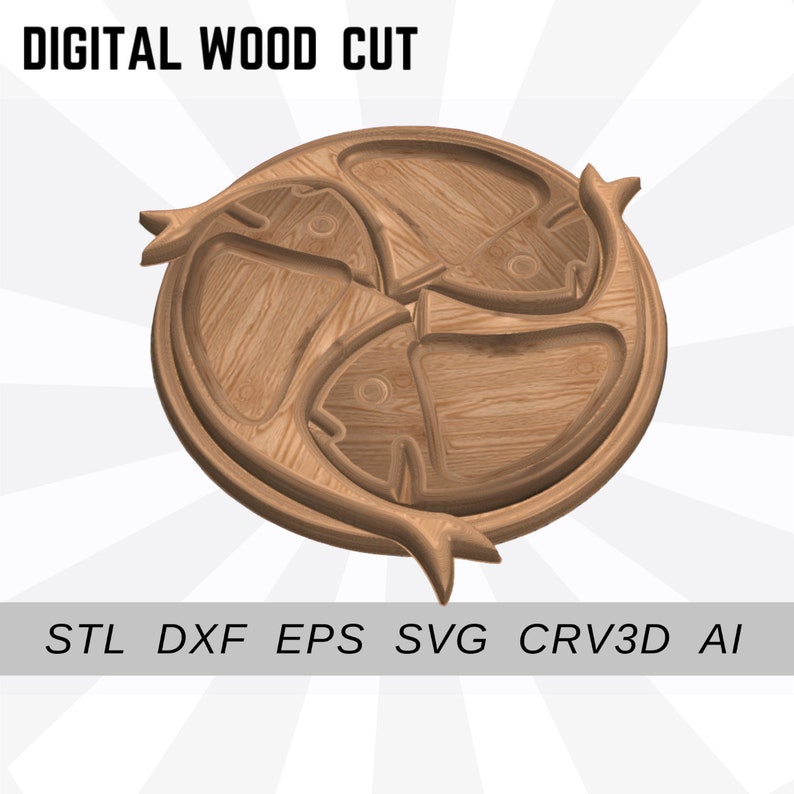 Fish Dip Tray Files for Cnc and 3D Printer. Aperitief Tray Cnc Router ...