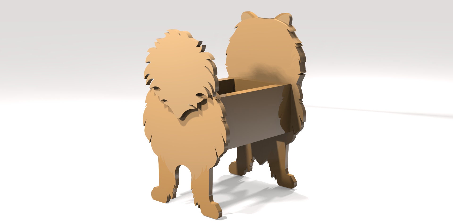 Pomeranian Dog Planter Pattern, Dog Wood Planter, DIY Garden Ornament ...