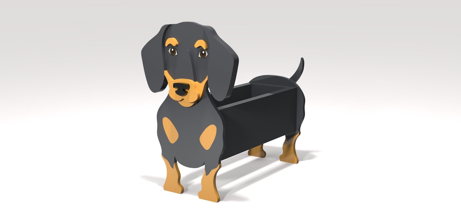 Dachshund Planter Pattern, Dog Wood Planter, DIY Garden Ornament Flower ...