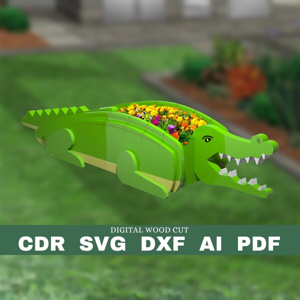 Alligator Planter - Etsy