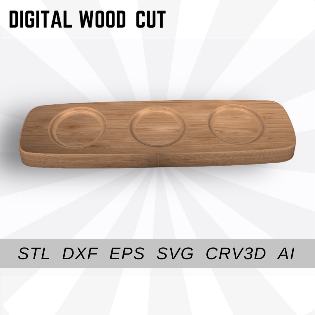 Shots Tray Files for Cnc and 3D Printer. Serving Tray Cnc Router Stl ...