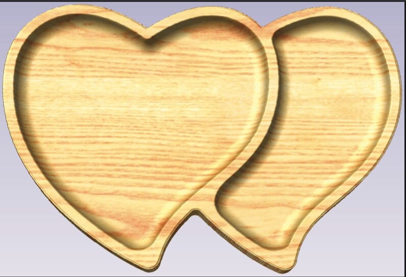 Heart Tray Files for Cnc and 3D Printer. Serving Tray Cnc Router Stl ...