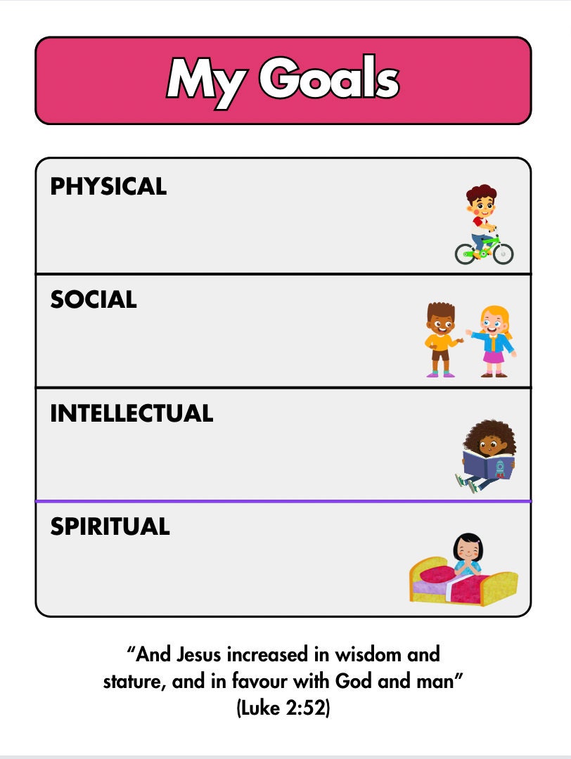 LDS Primary Children and Youth Goal Sheet - Etsy