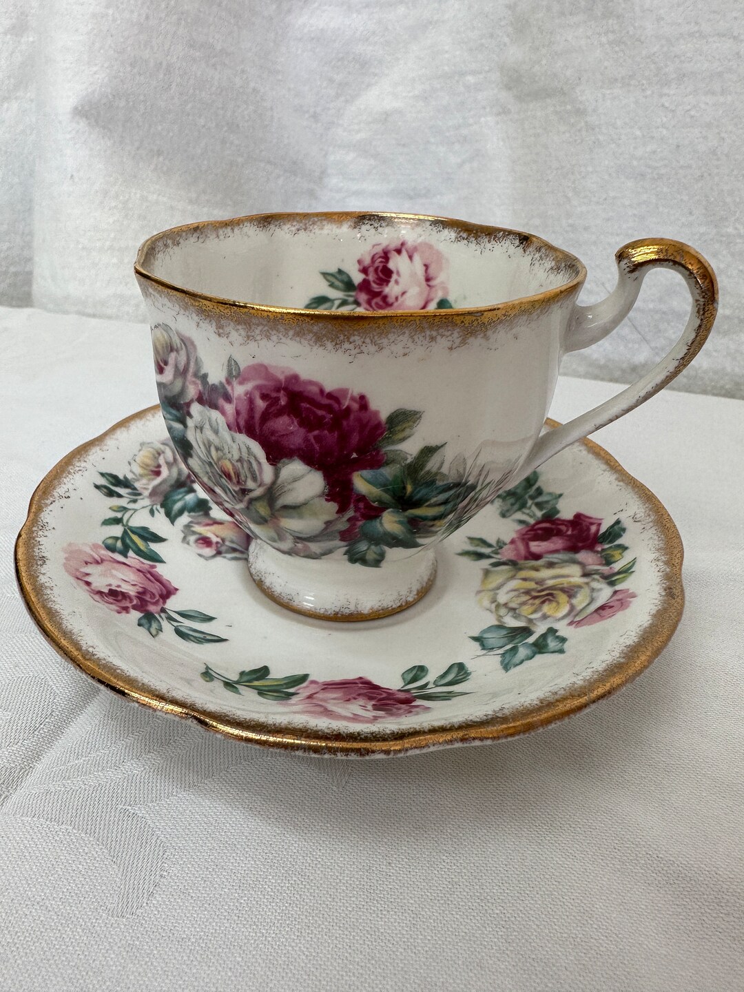 Vintage Royal Standard Floral Cup & Saucer Fine China England - Etsy