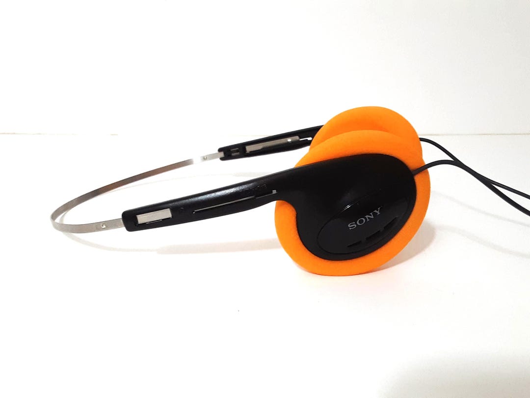 Walkman Headphones Vintage Retro Orange Stereo Working! - Etsy