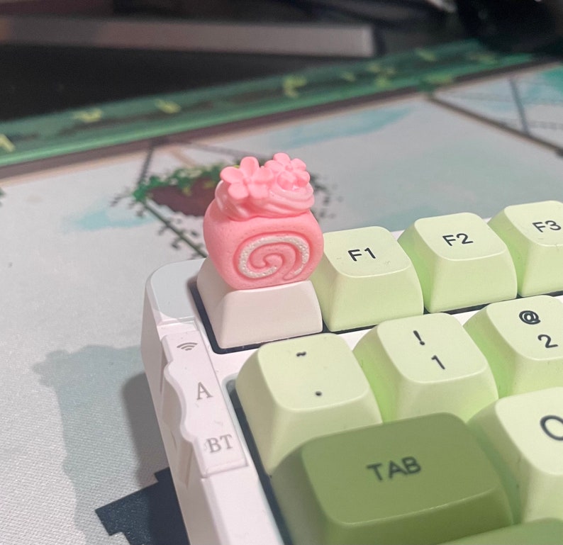 Rainbow Cake Roll Keycaps - Etsy