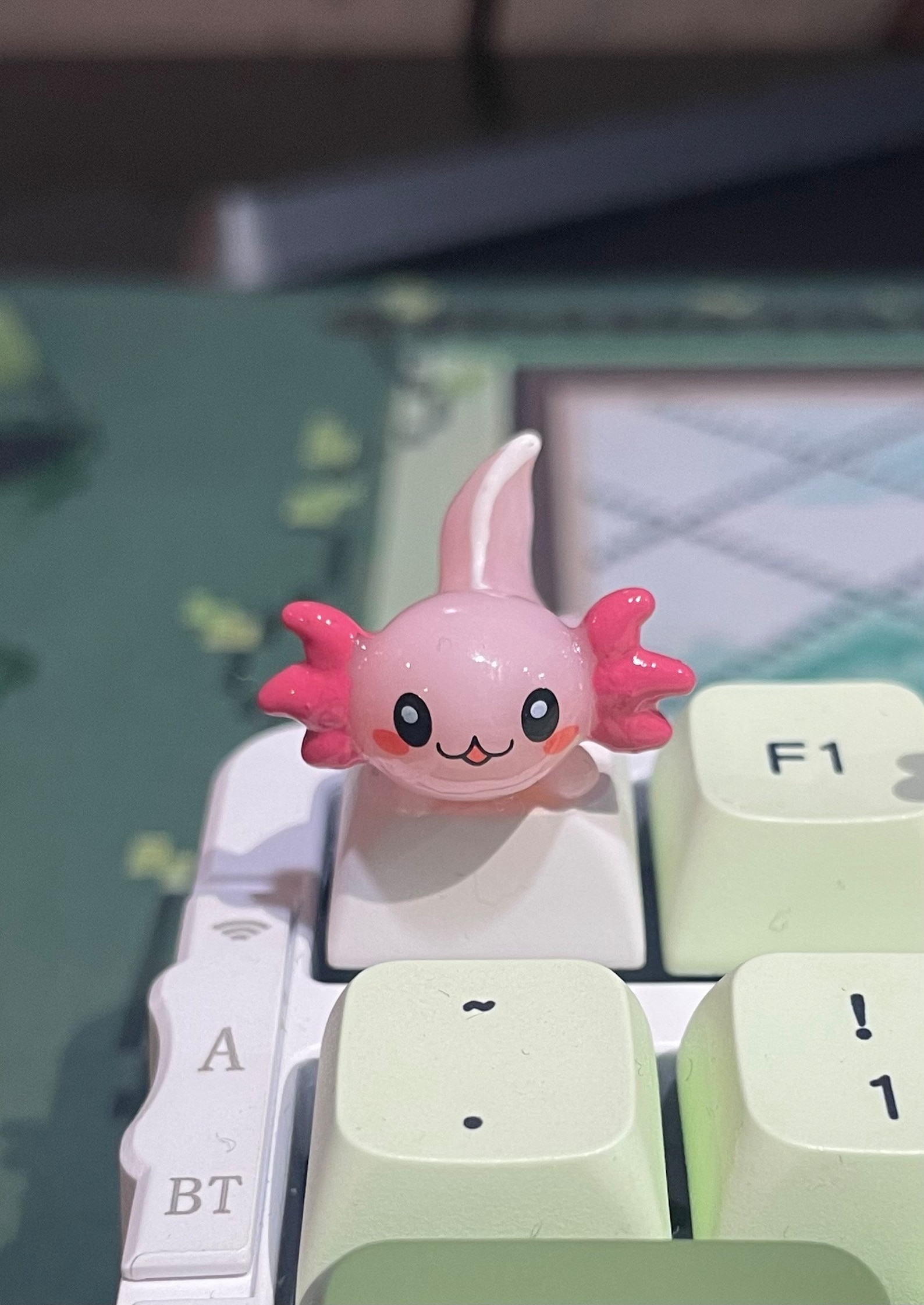 Cute Axolotl 3D PBT Keycap - Etsy