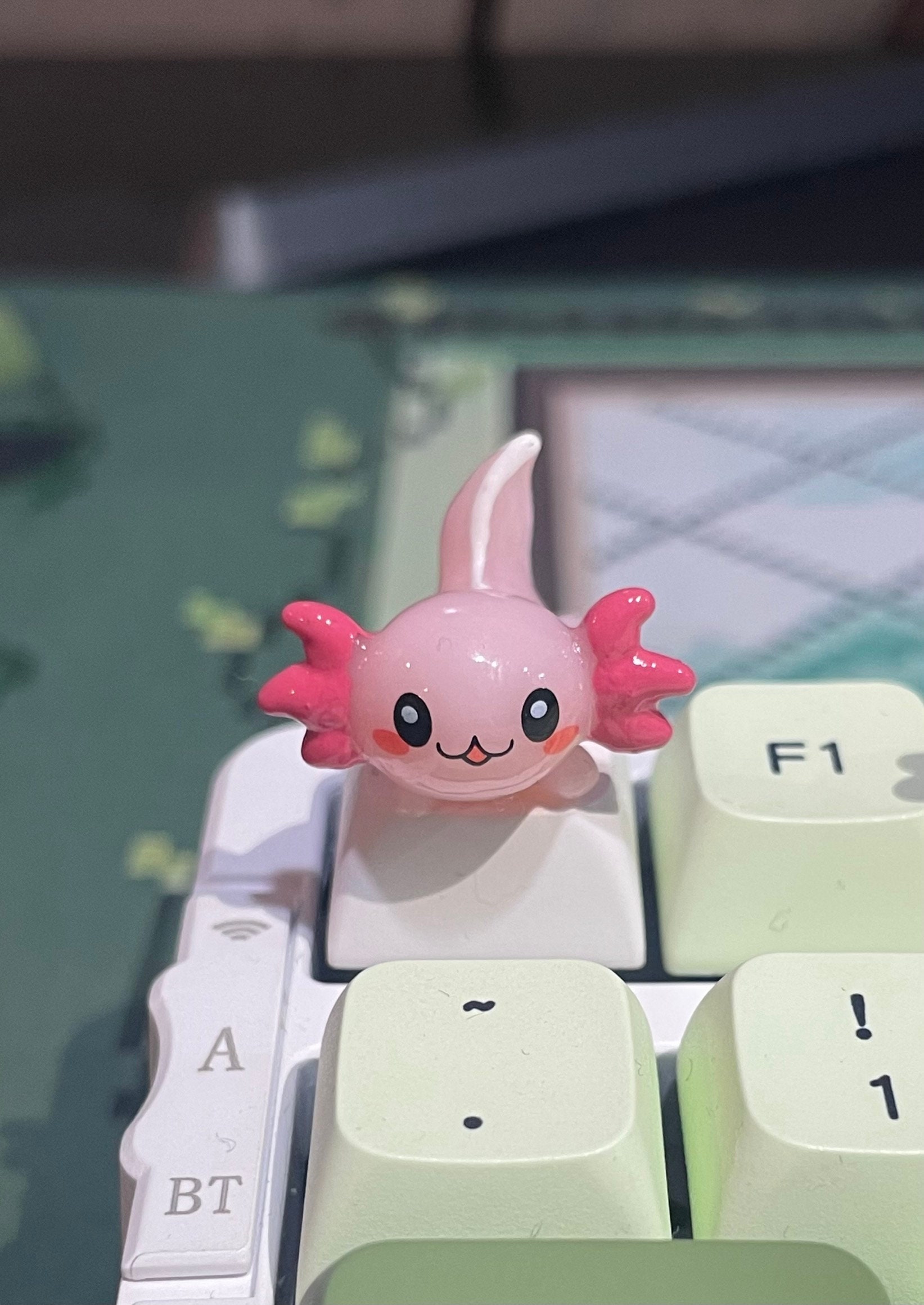 Cute Axolotl 3D PBT Keycap - Etsy