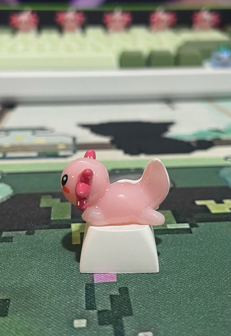 Cute Axolotl 3D PBT Keycap - Etsy