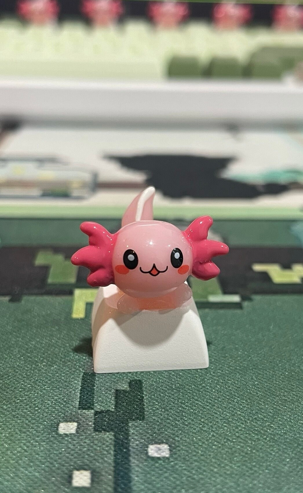 Cute Axolotl 3D PBT Keycap - Etsy