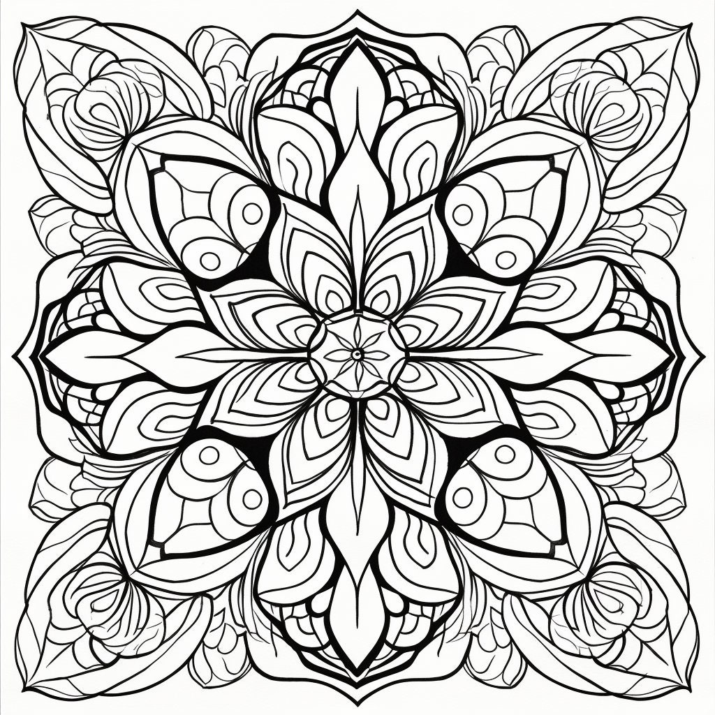 Kaleidoscope Pattern Coloring Book - Etsy