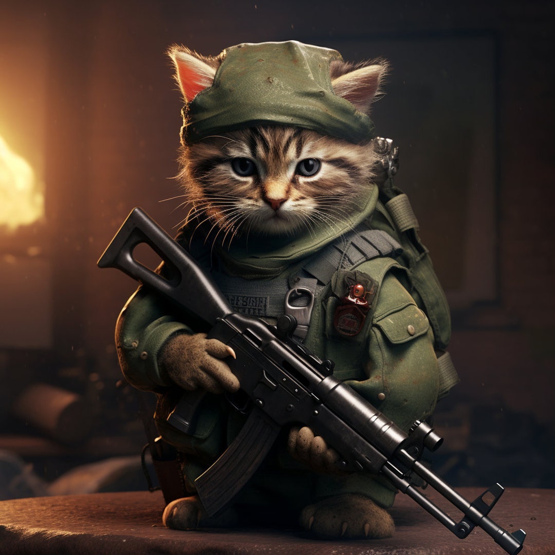 Combat Cat - Etsy