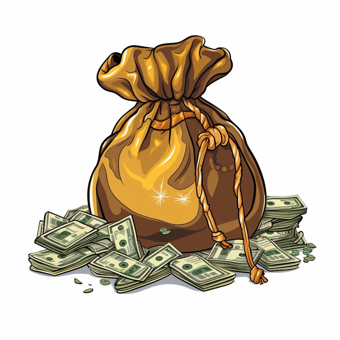 Moneybag Clip Art Transparent - Etsy