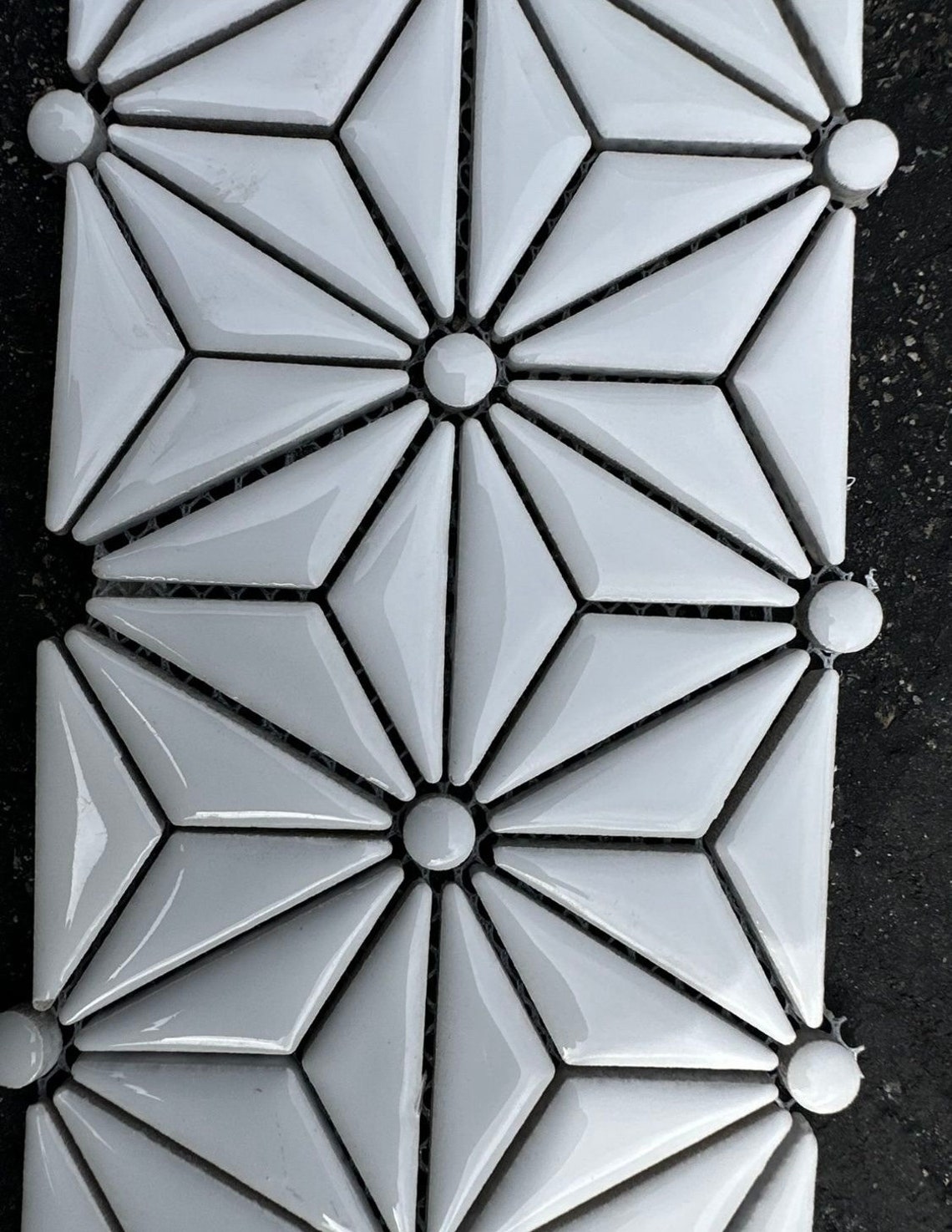 White Porcelain Tile Mosaic - Etsy