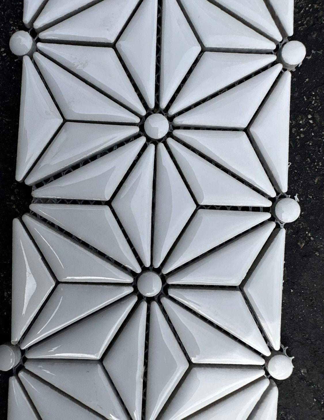 White Porcelain Tile Mosaic - Etsy