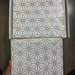 White Porcelain Tile Mosaic - Etsy