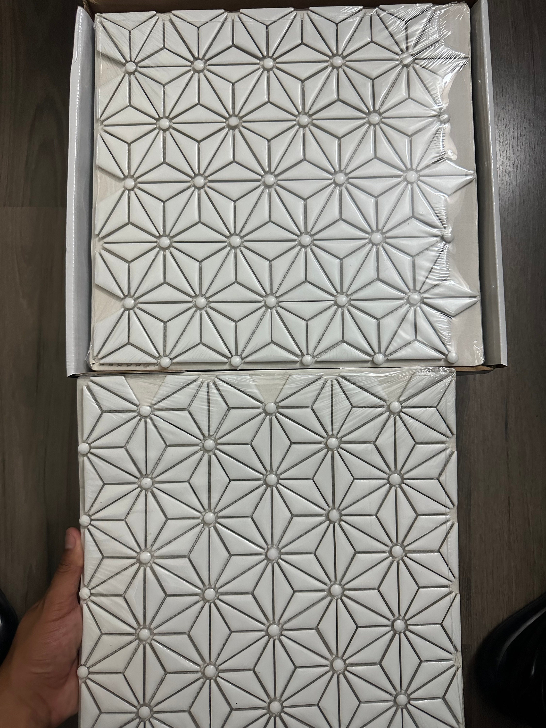 White Porcelain Tile Mosaic - Etsy