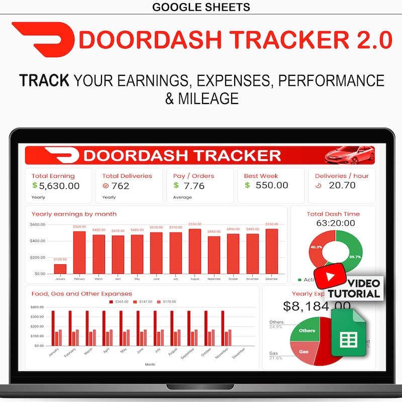 Doordash Log Tracker - Etsy