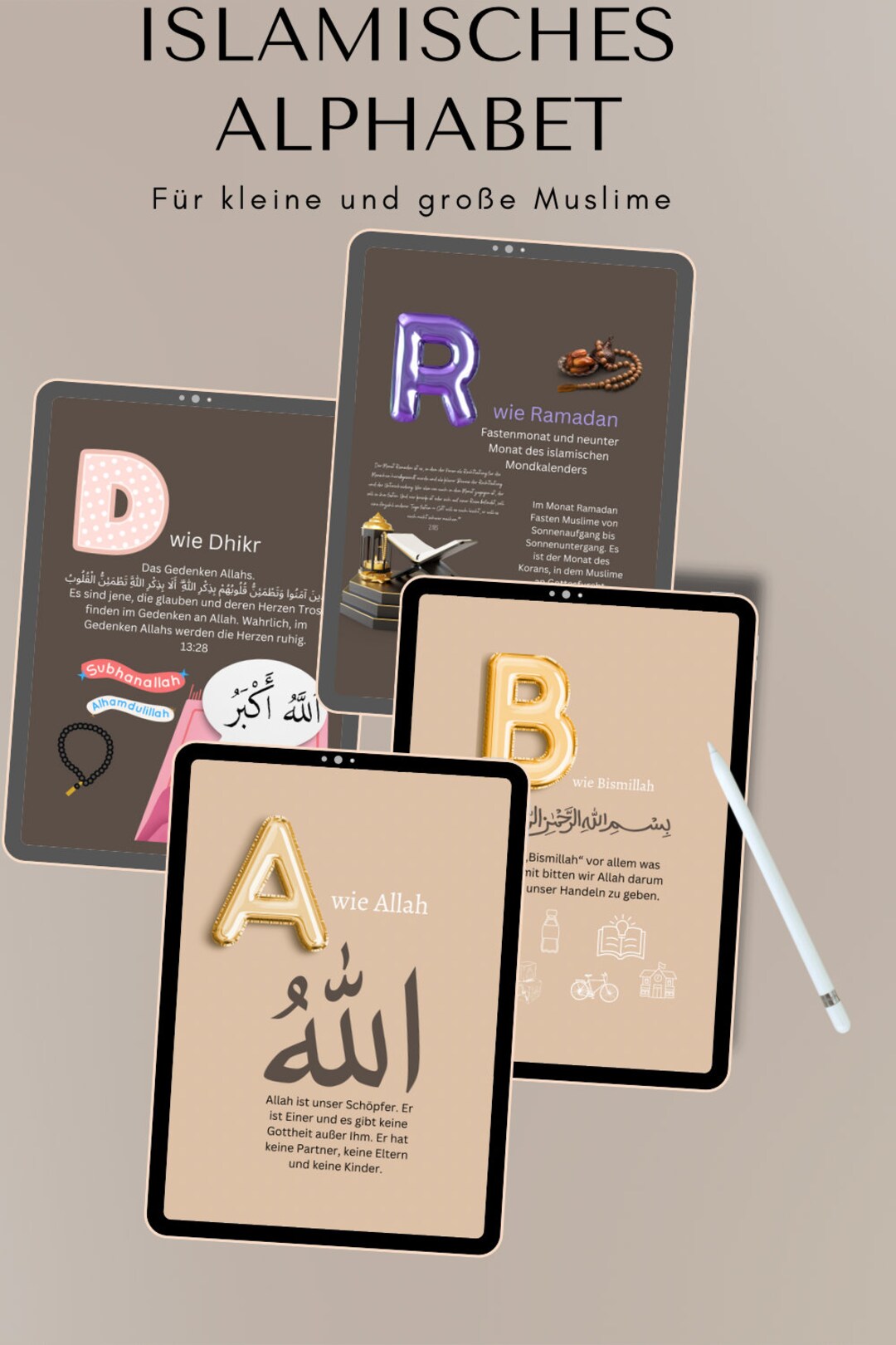 My Islamic Alphabet Mini Muslim MAMA ISLAM Flashcards Learn ABC - Etsy