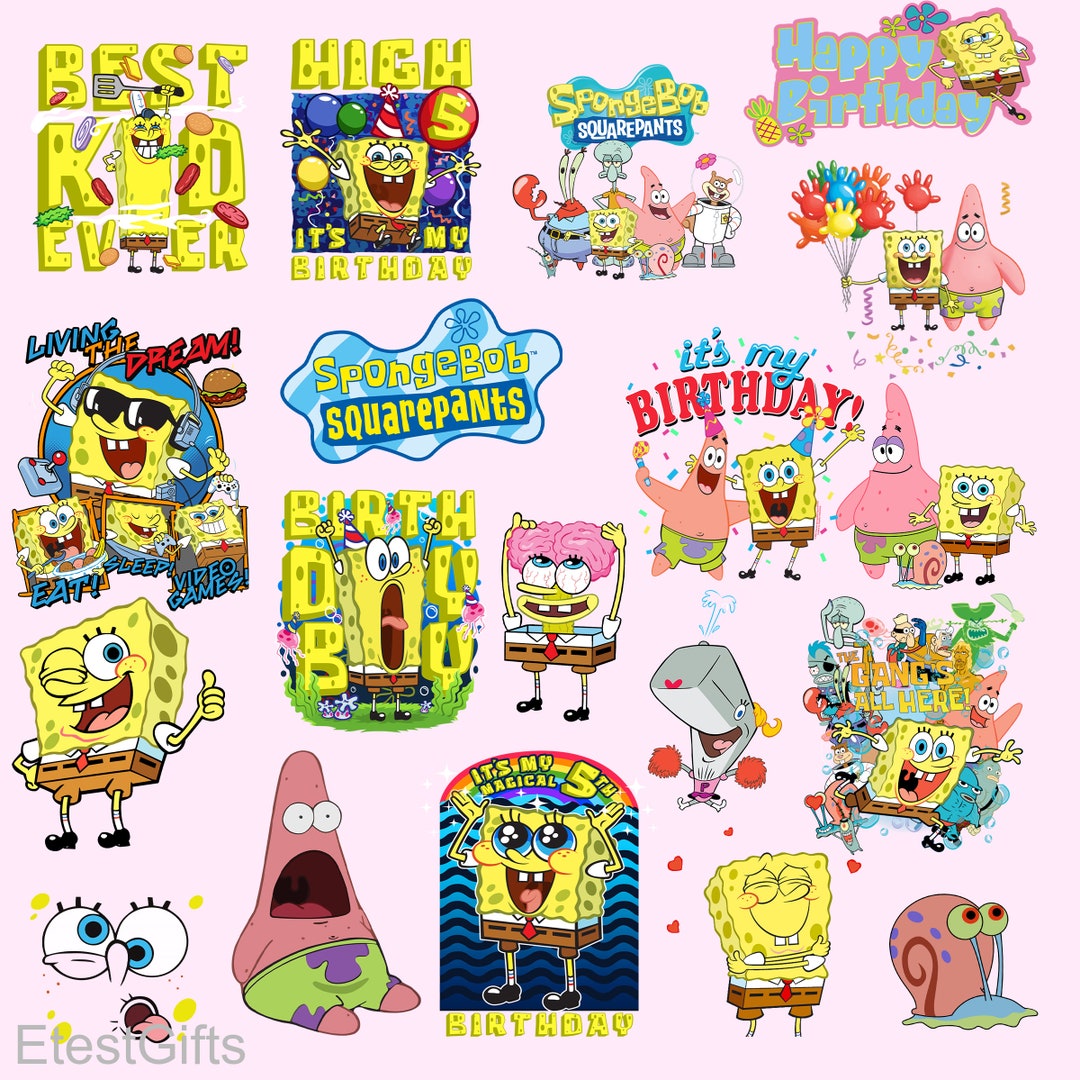 Spongebob Squarepants PNG Bundle, Spongebob Face Png, Spongebob Png ...