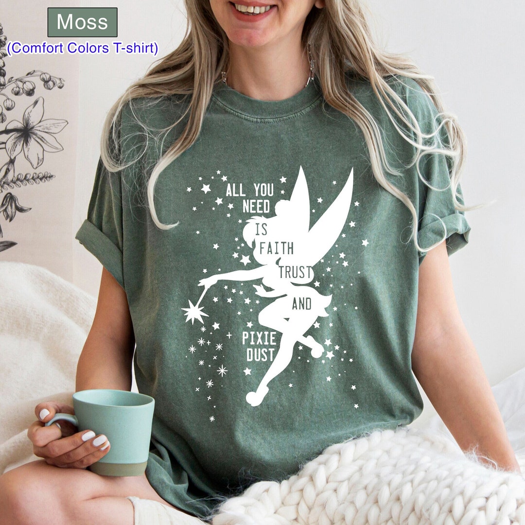 Disney Peter Pan Tinker Bell Faith Trust and Pixie Dust Shirt, Retro ...