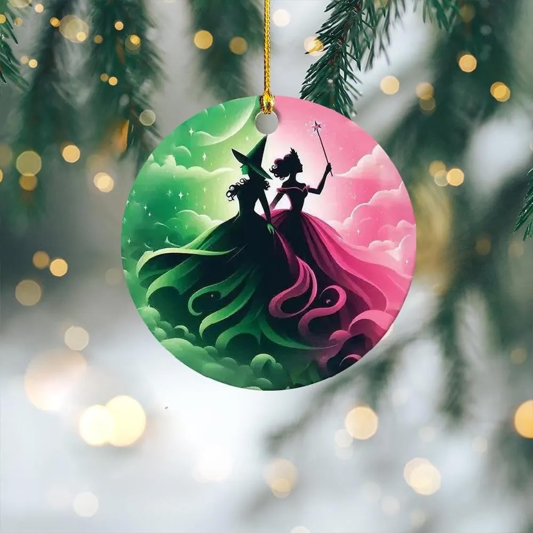Elphaba and Glinda Besties Ceramic Ornament, Wicked Christmas Ornament ...