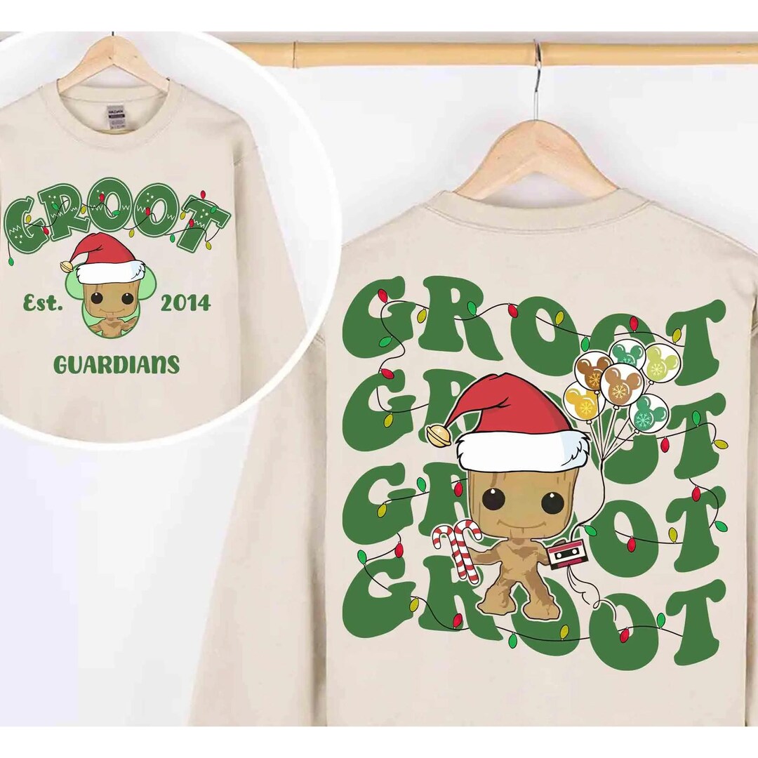 2-sided Marvel Santa Groot Christmas Mickey Balloons Sweatshirt, I Am ...