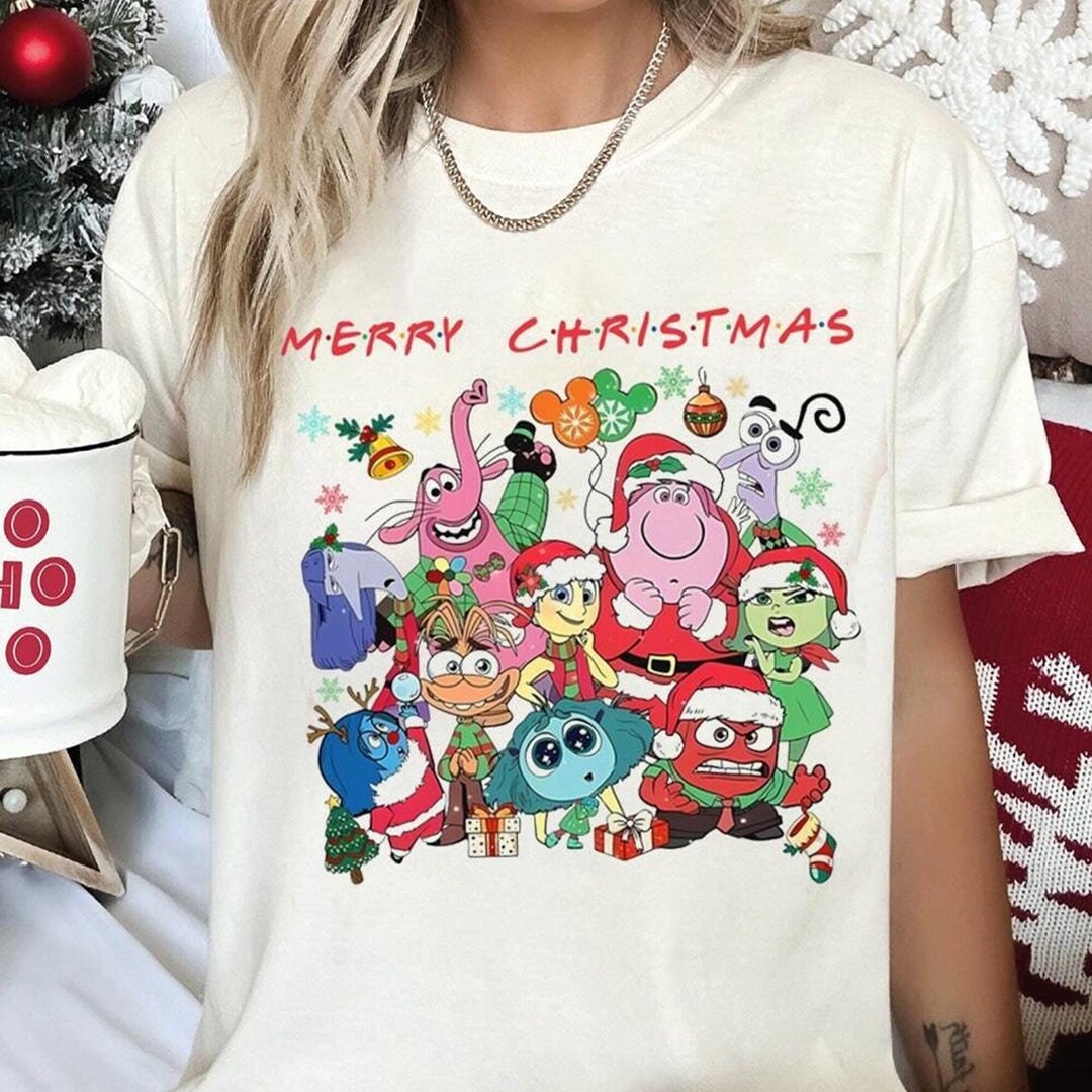 Disney Pixar Inside Out 2 Christmas Shirt, Inside Out Emotion Merry ...