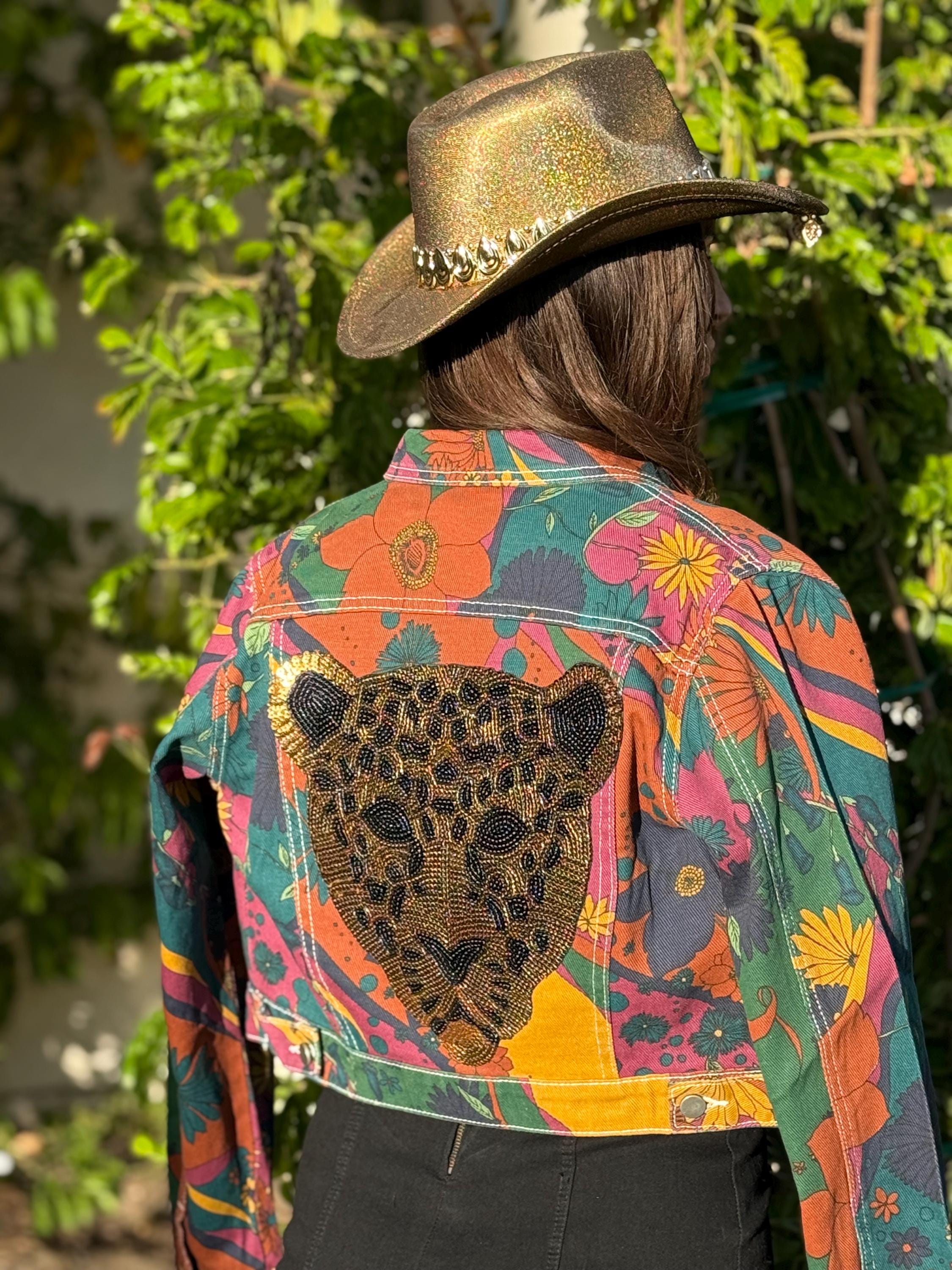 Pink Flamingo Floral Blue Denim Jacket for Any Occasion - Etsy