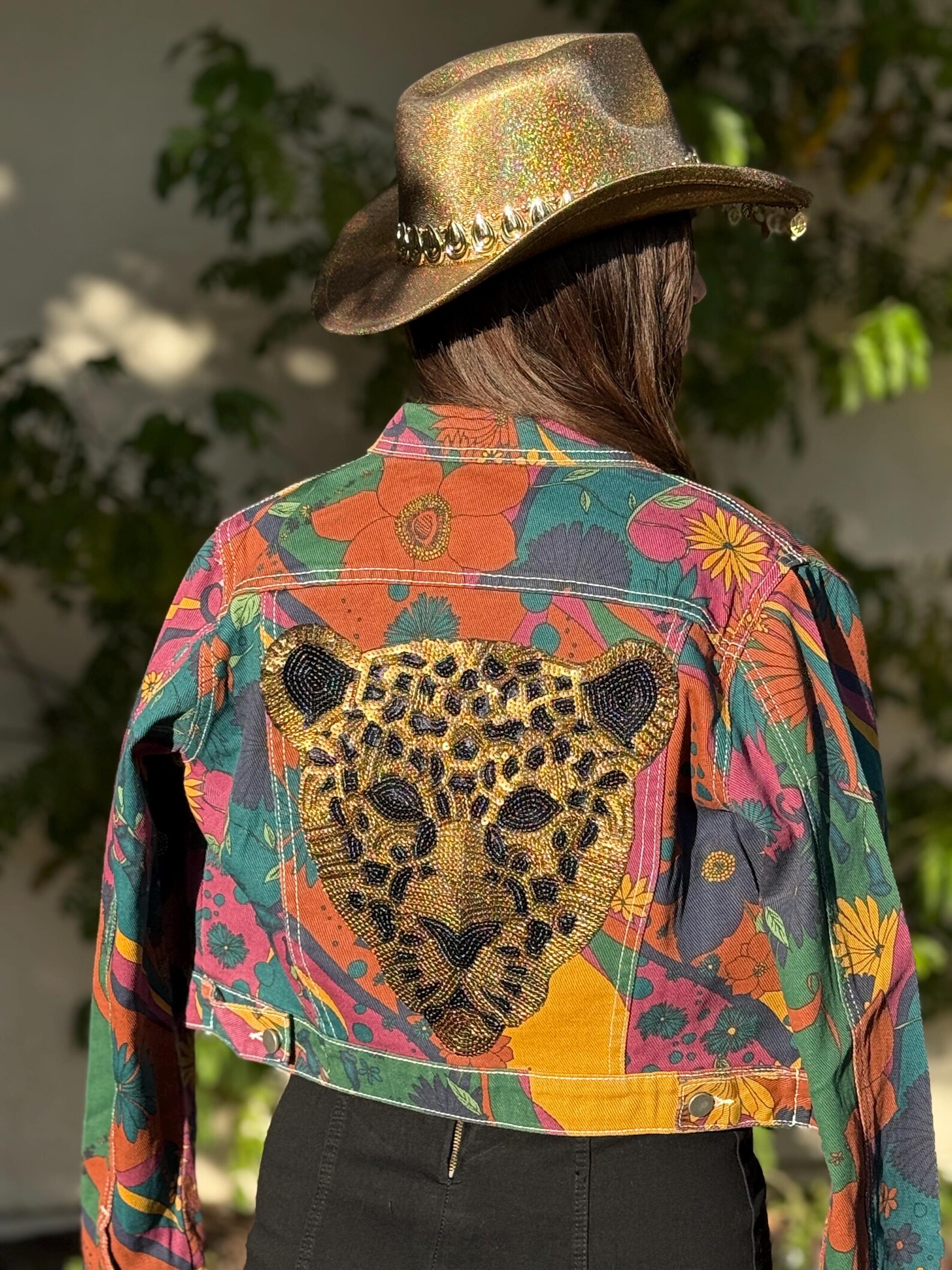 Pink Flamingo Floral Blue Denim Jacket for Any Occasion - Etsy