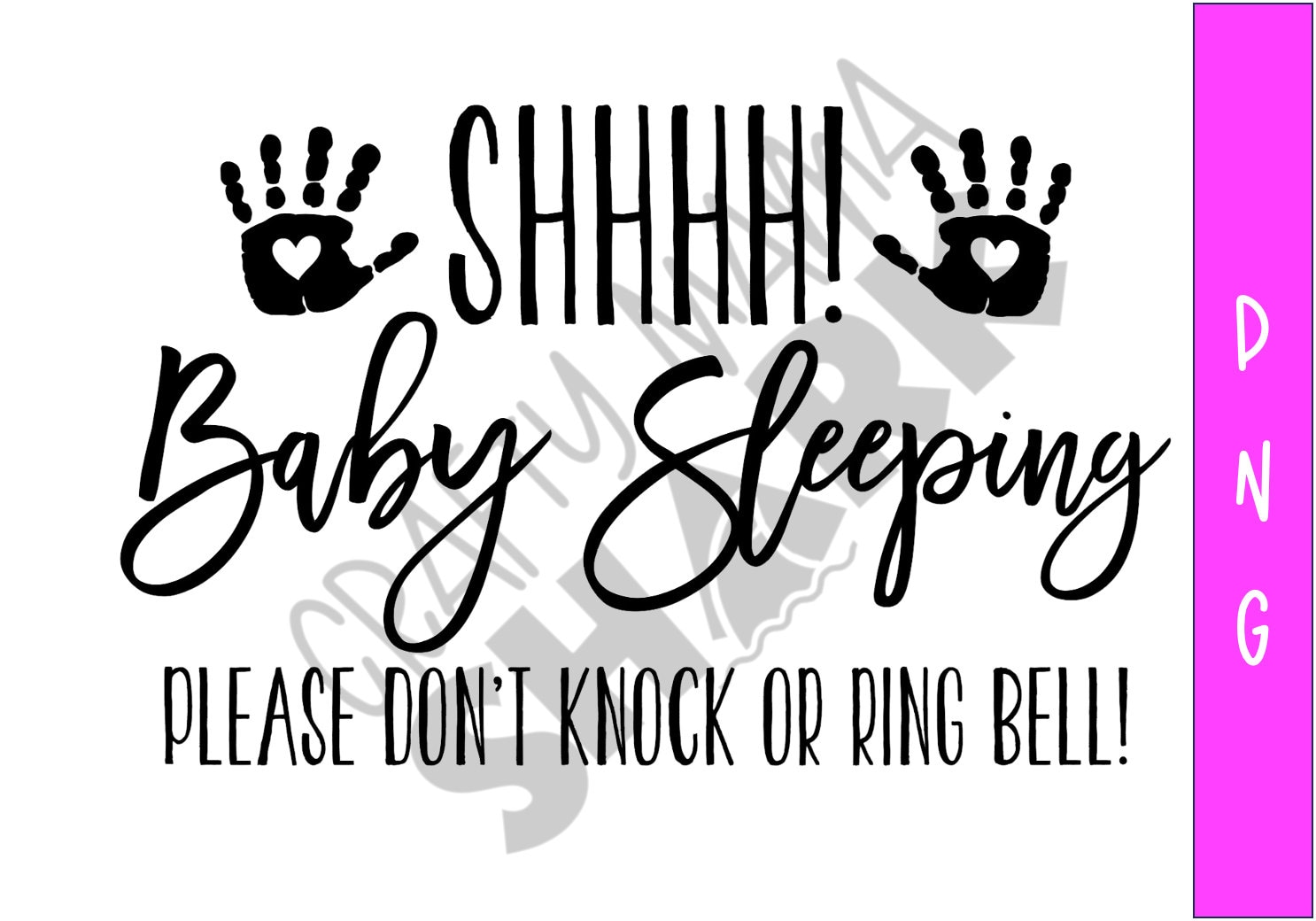 Baby Sleeping Sign PNG - Etsy