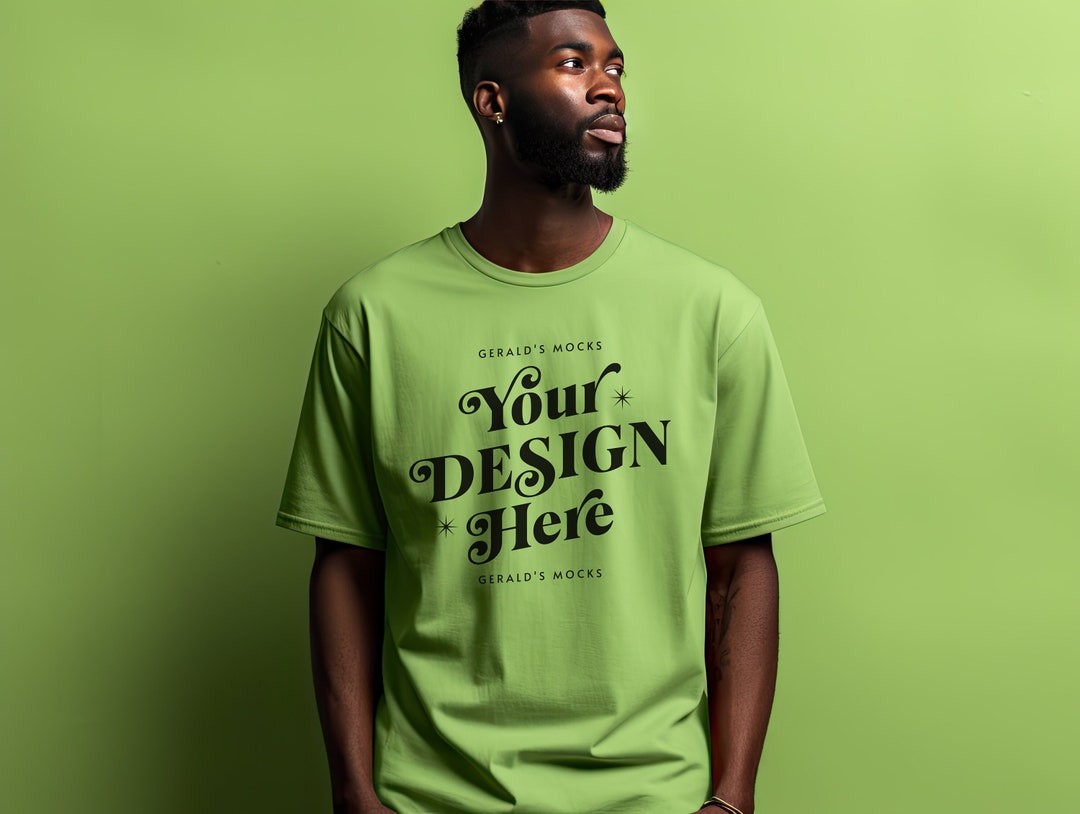 Gildan 2000 Lime Unisex Tshirt Mockup, Lime Green T-shirt Mock Up, Mens ...