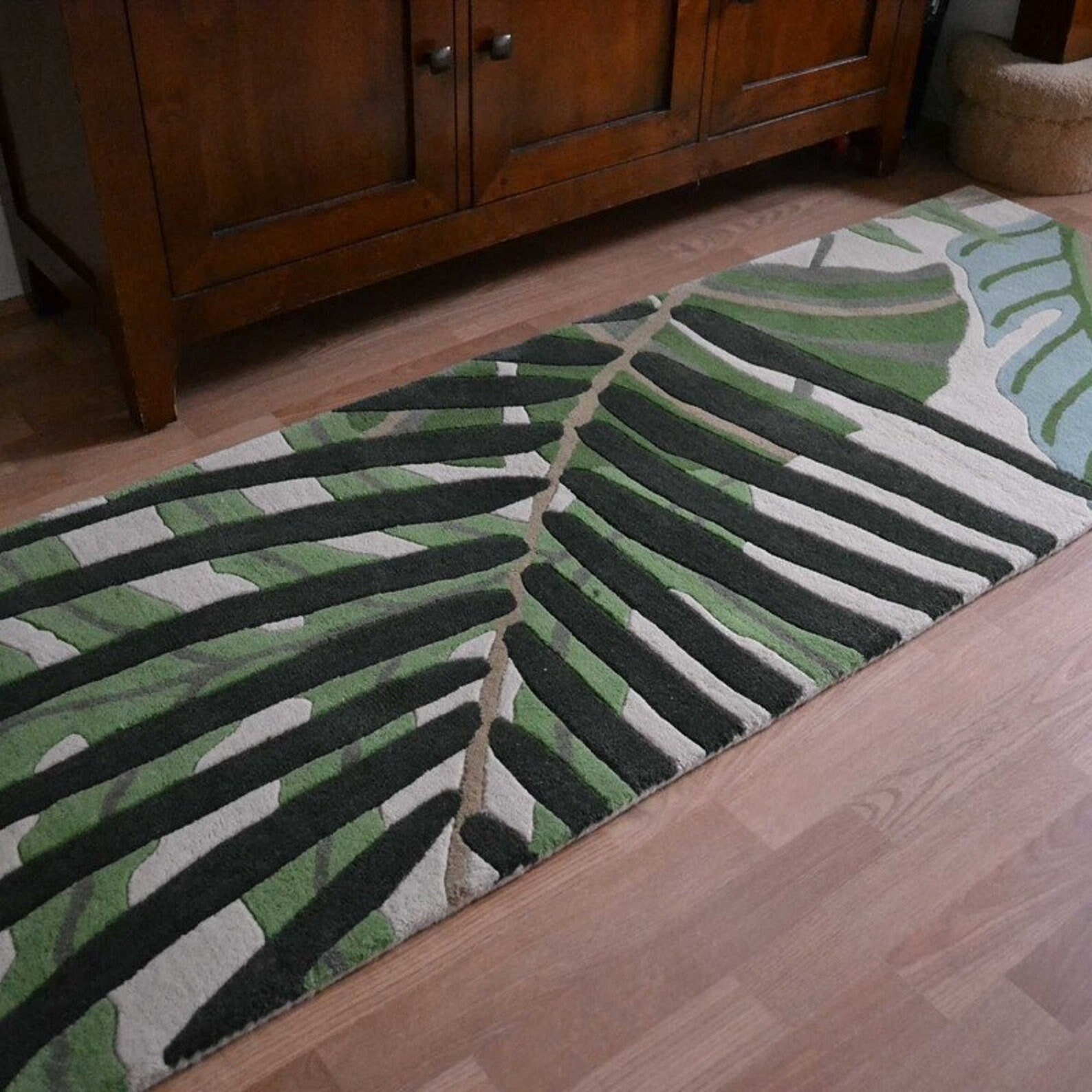 Green Runner Rug, Carpet, Runner, Hand Tufted, Emerald Green Runner ...