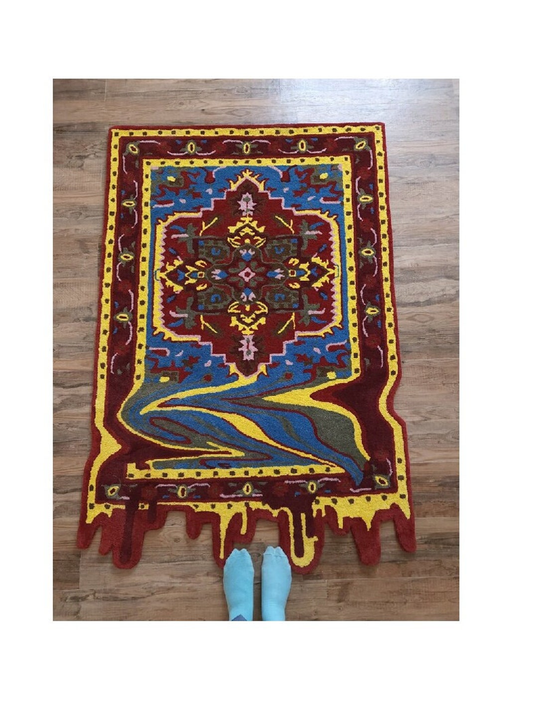 Hand Tufted Melting Persian Rug for the Master Bedroom /kitchen/area ...