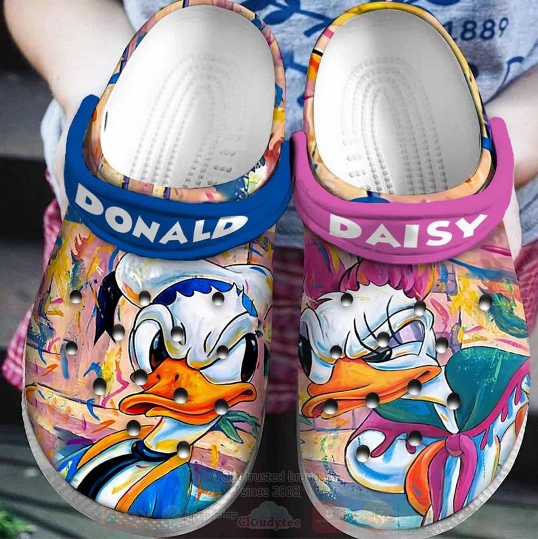 Personalized Donald Daisy Cartoon Clogs Shoes, Funny Slippers, Donald ...