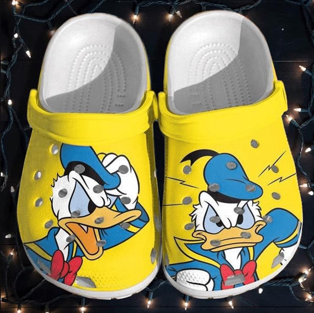 Personalized Donald Duck Cartoon Clogs Shoes, Funny Slippers, Donald ...