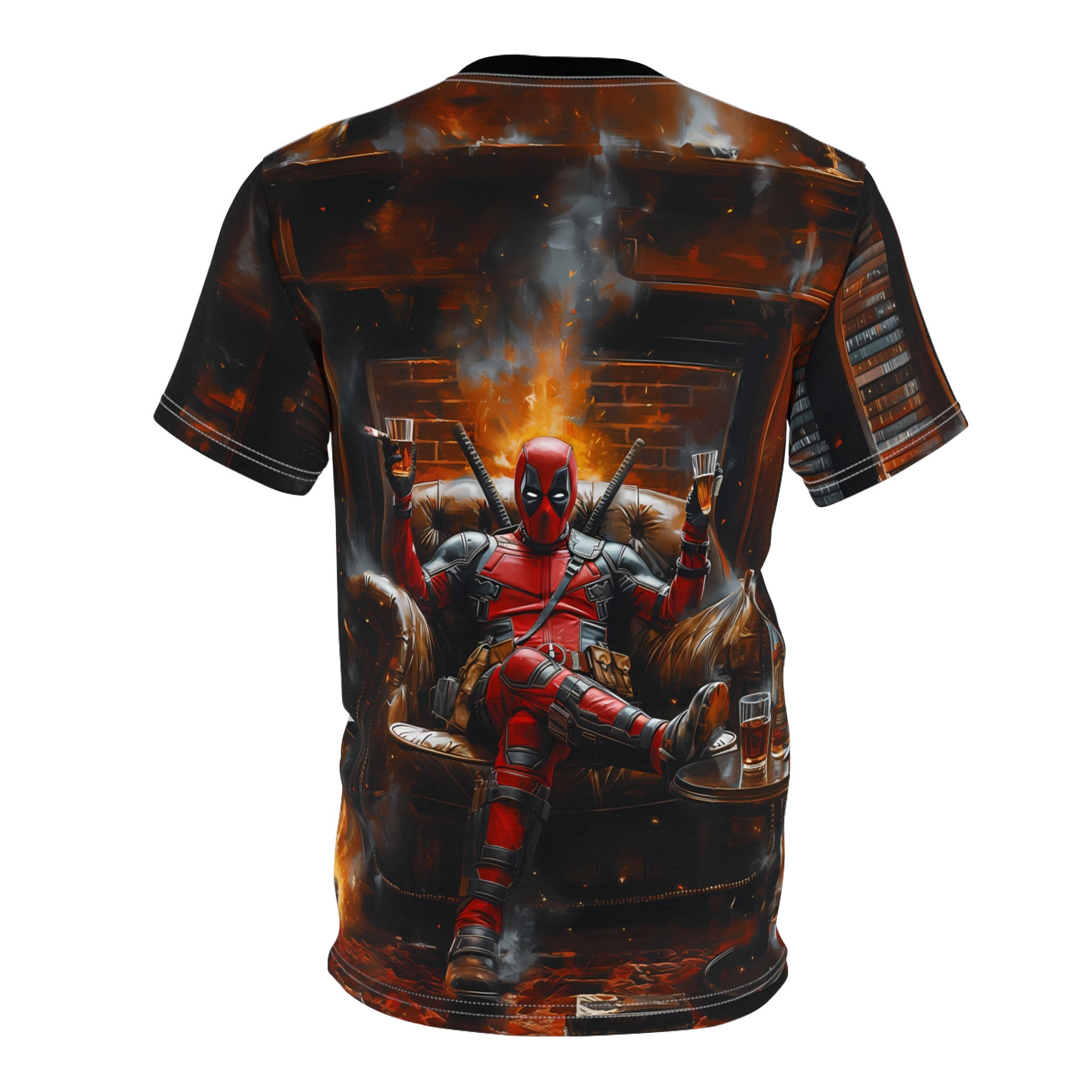 Deadpool Lounging Unisex Cut & Sew Tee AOP - Etsy
