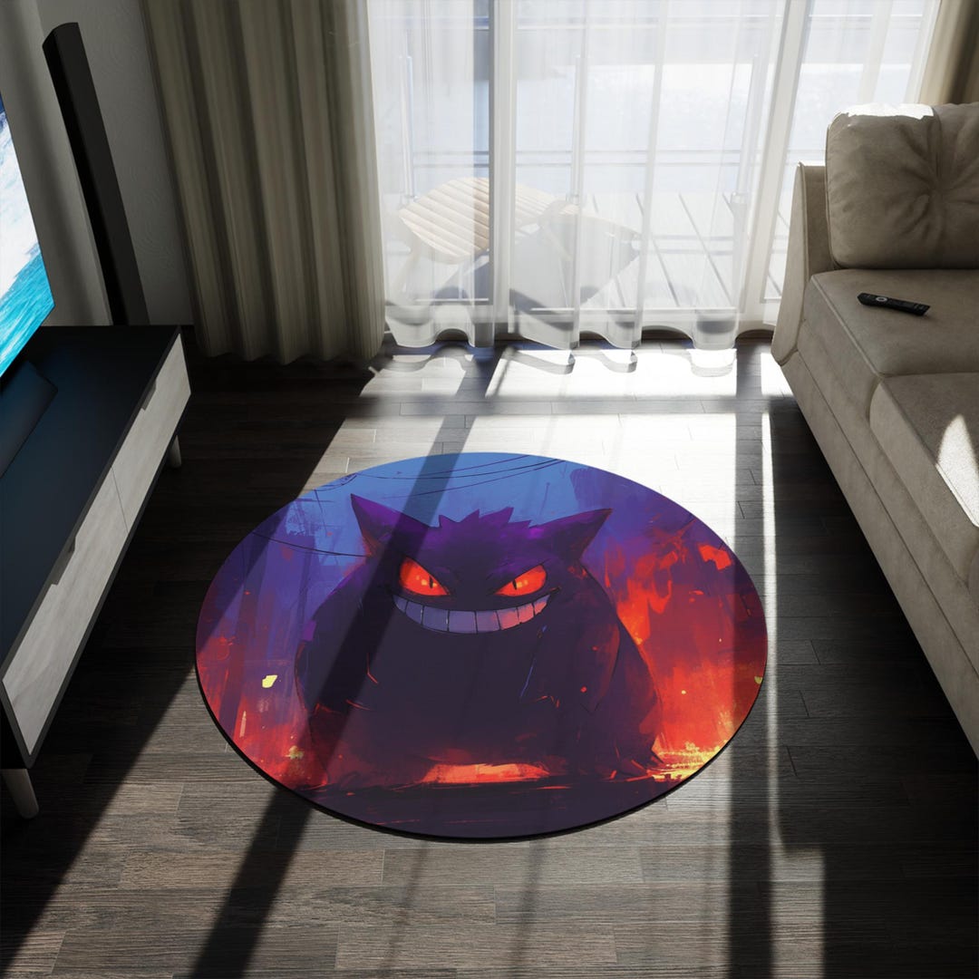 Gengar Round Rug - Etsy