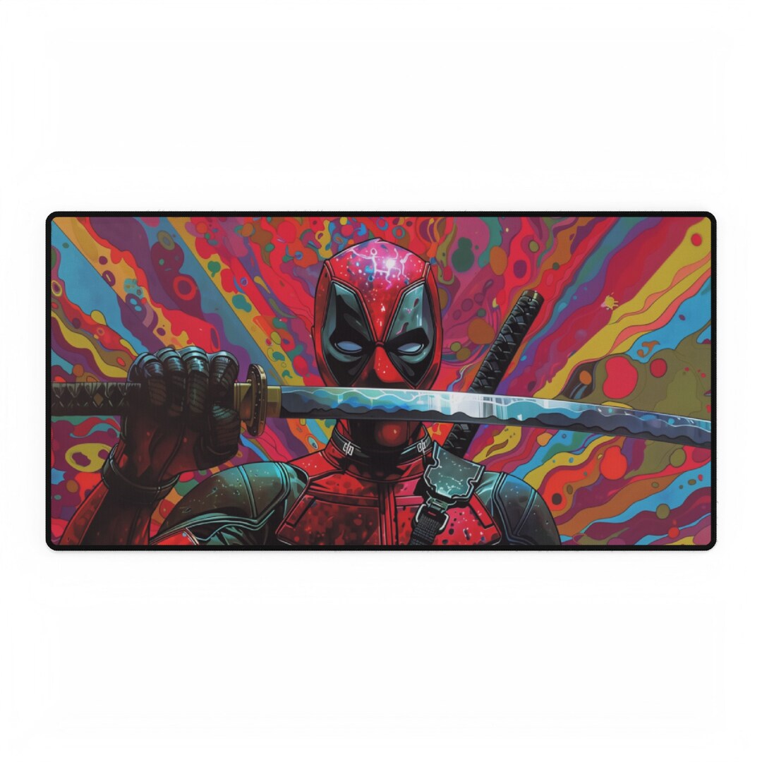 Groovy Deadpool Desk Mat Playmat 3 Sizes - Etsy