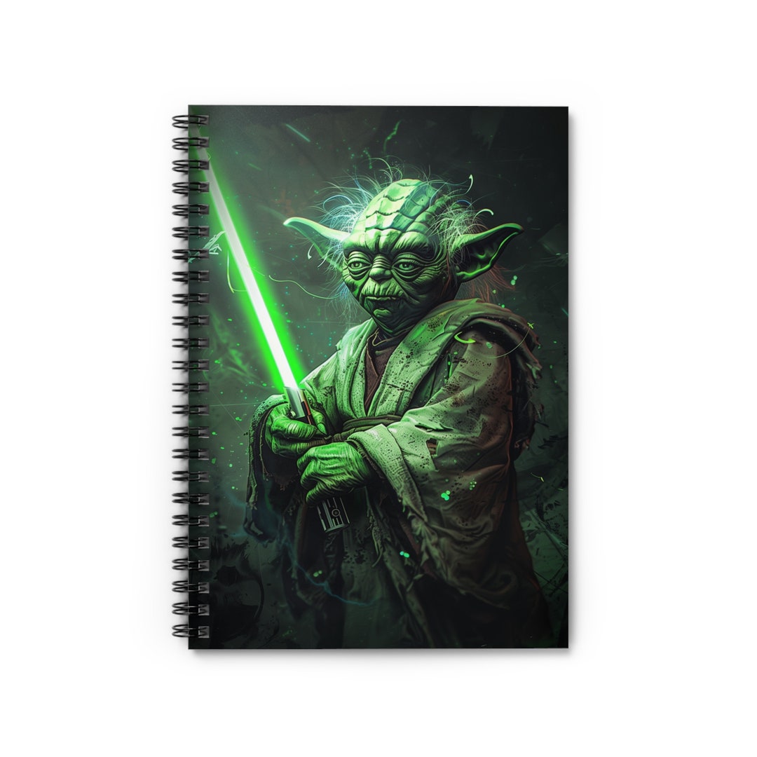 Master Jedi Yoda Spiral Notebook Ruled Line - Etsy