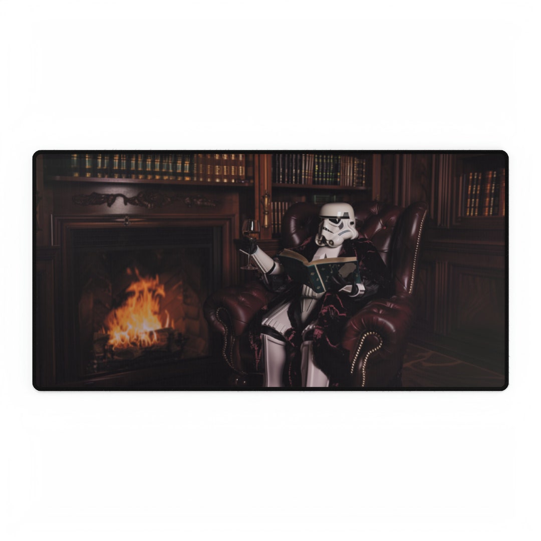 Stormtrooper Reading With a Drink Desk Mats - Etsy